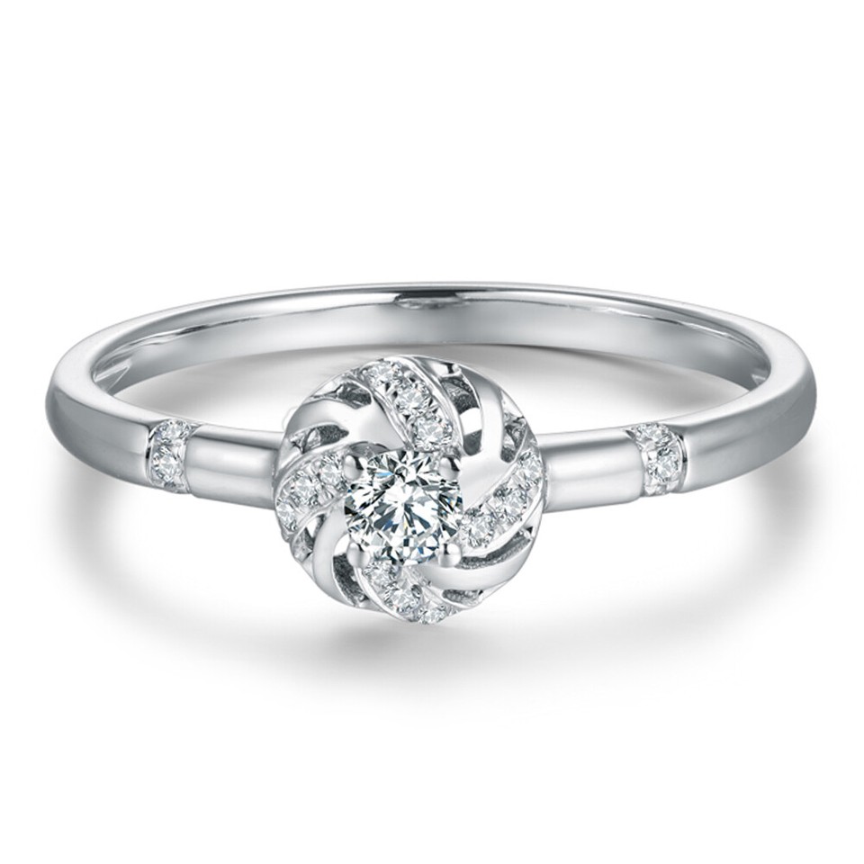 New Design Windmill Shape Natural Diamond Engagement Fine Ring 18K ...