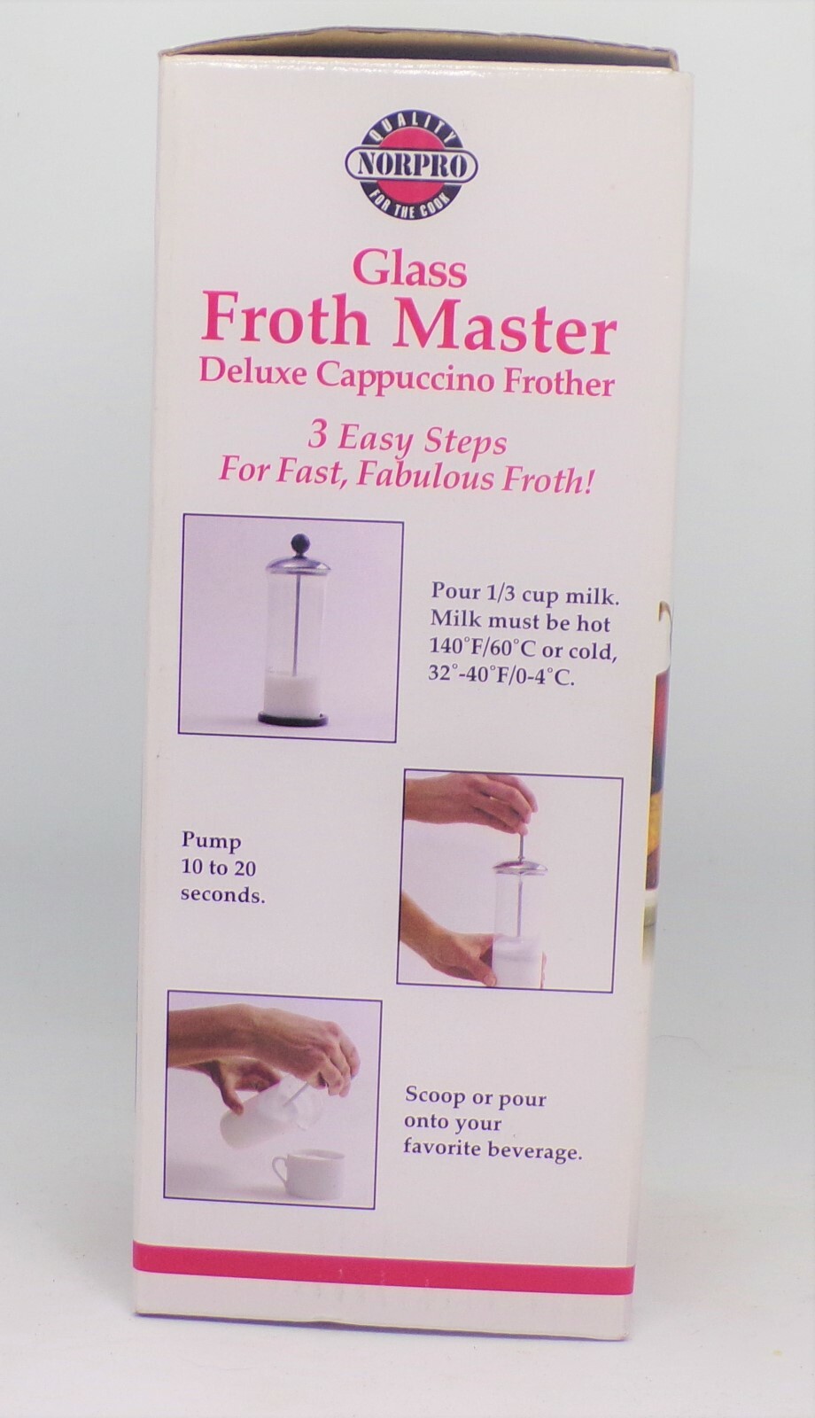 Froth Master Manual With Removable Base Frothing Milk Maker New Norpro ...