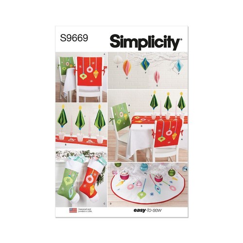NEW Simplicity Sewing Pattern S9669 Christmas Décor By Spotlight | eBay