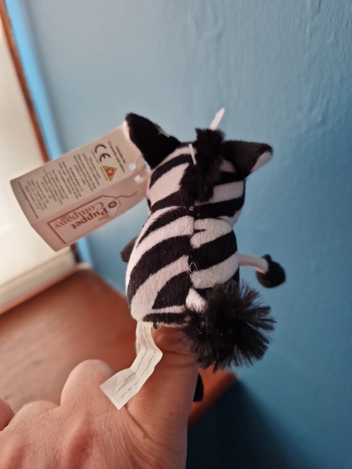 The Puppet Company Zebra Finger Puppet Zebras Finger Puppets Zoo animal ...