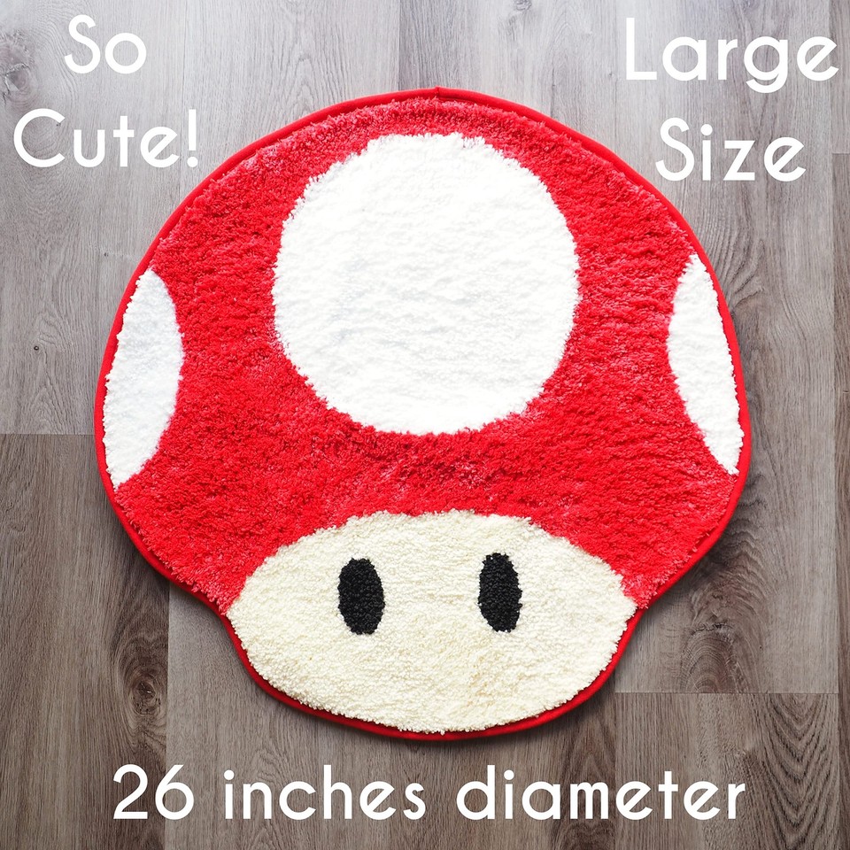 Ladybug Rug Cute Bathroom Decor Funny Bath Mat Shower Red Rugs Funky ...