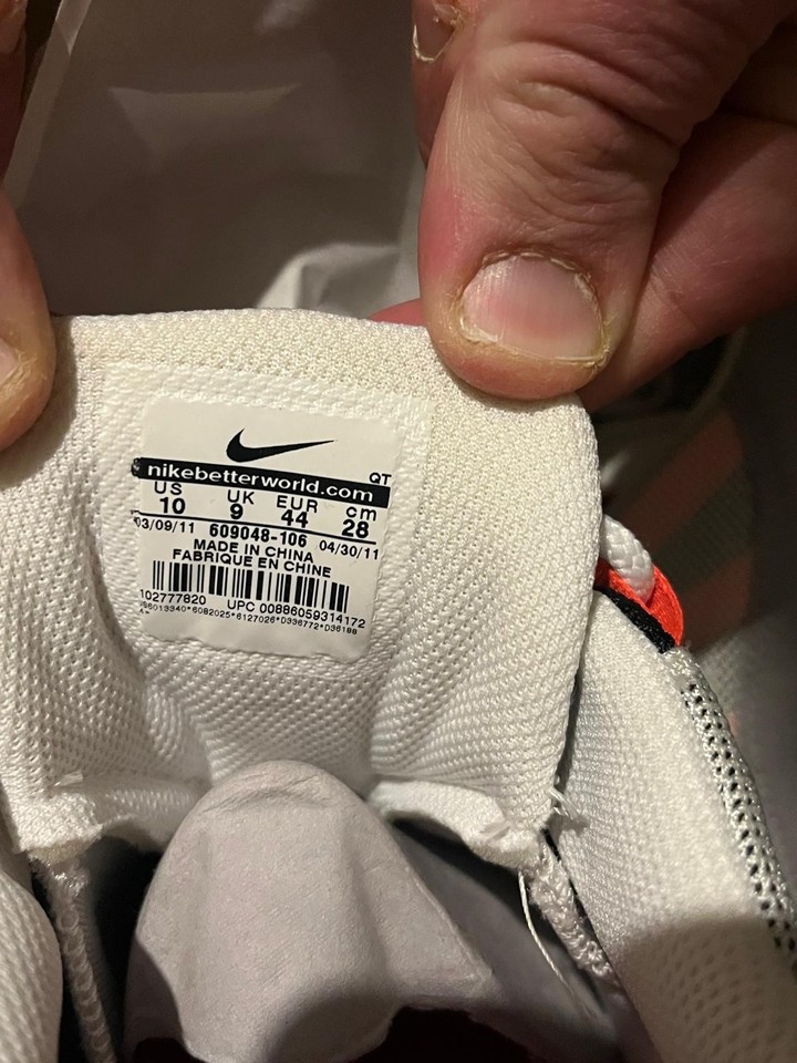 Nike Air Max 95 red solar 110s /mens 9 UK 2011 / Deadstock/ Rare ...