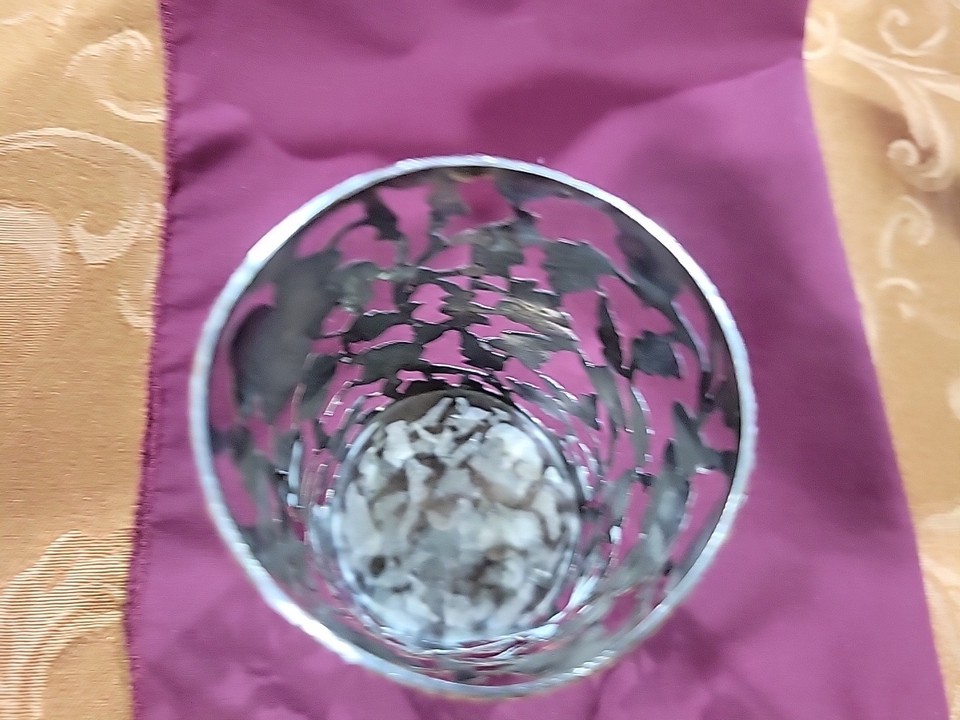 STERLING SILVER CUP GLASS Cover HOLDER 49 Grams 3.5"h 2.25"d | eBay