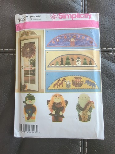Simplicity 4423 Noah's Ark, Snowman & Angel Door Stops & Applique ...