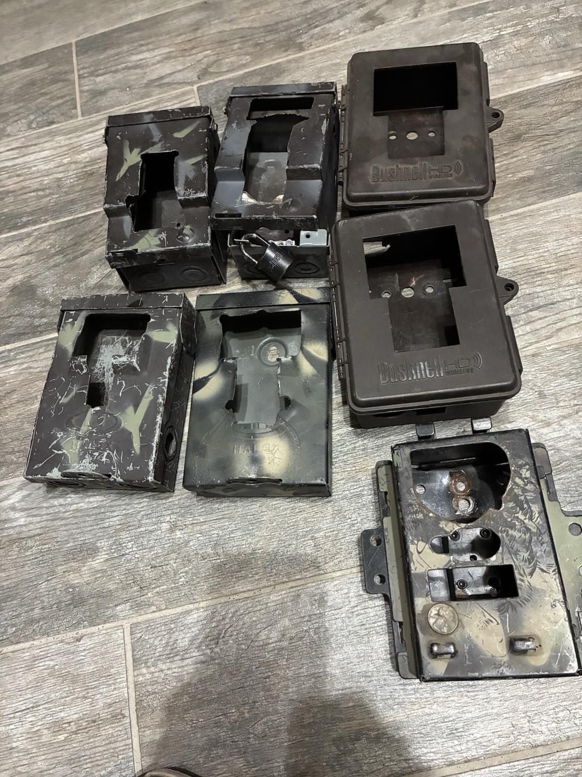 Camera Lock Boxes 4 Home Made For Various Trail Cameras 2 Bushnell And ...
