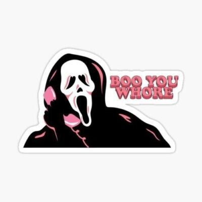 Scream Ghost Sticker Decal funny retro cult tv | eBay