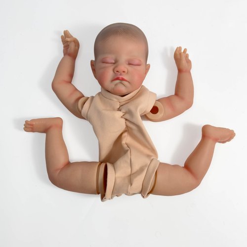 20" Already Painted Reborn Doll Kit Parts Sleeping Baby Visible Veins ...