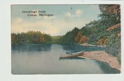 POSTCARD GREETINGS FROM COLON MICHIGAN | eBay