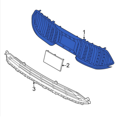 Genuine GRILLE ASSY-RADIATOR 863A0F6520 863A0-F6520 for Kia Cardenza ...