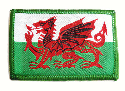 EMBROIDERED WALES PATCH Colour hook and loop fasten Welsh Dragon military badge | eBay UK