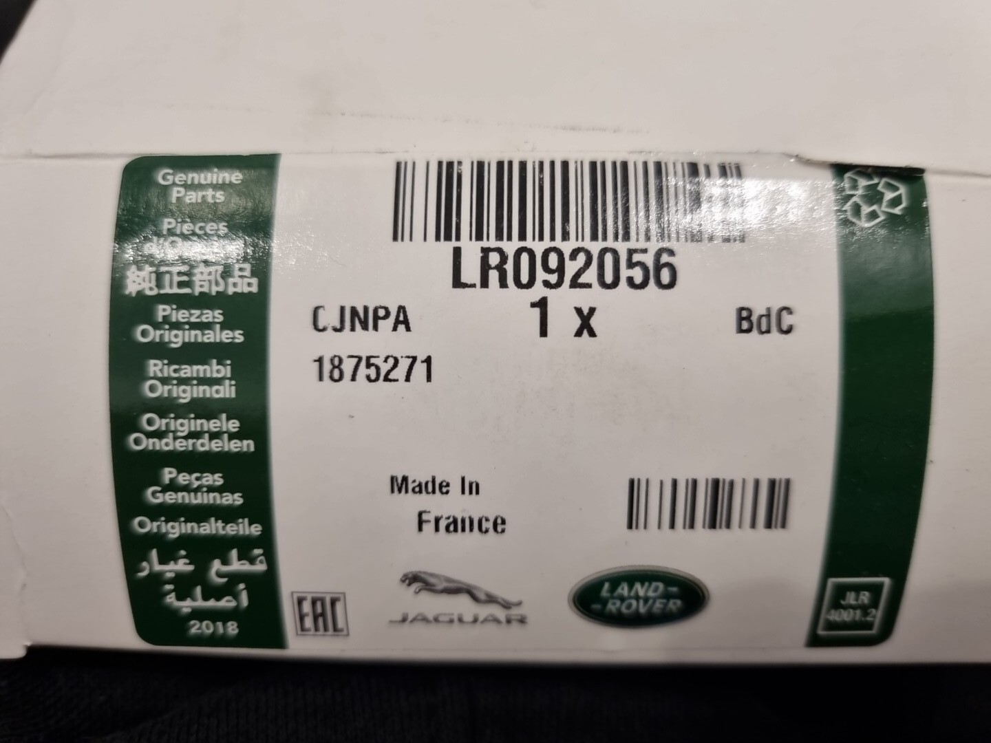 Genuine Fits Land Rover LR092056 for sale online | eBay