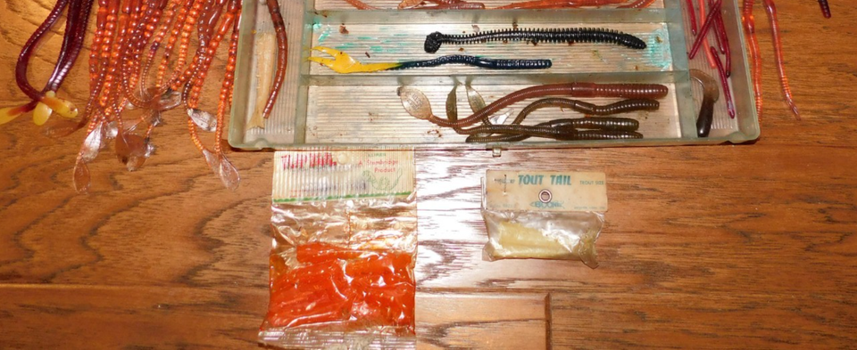 Large Lot Fishing Lures Worms Bait w/2 Tackle Boxes VINTAGE | eBay