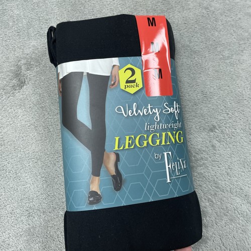 Felina Womens M Velvety Soft Leggings Black e0171 | eBay