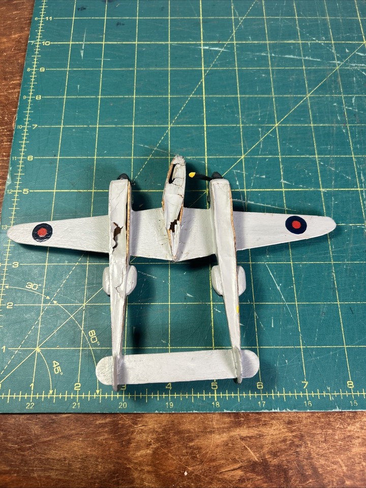 Vintage Wood Model Air Plane WWII Built 1950s-70s Parts Or Restore USA ...
