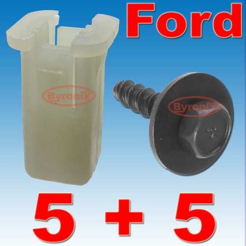 CLIPS EN PLASTIQUE FORD FIESTA ST150 PARE-CHOCS AVANT CAOUTCHOUC ÉCROU ...