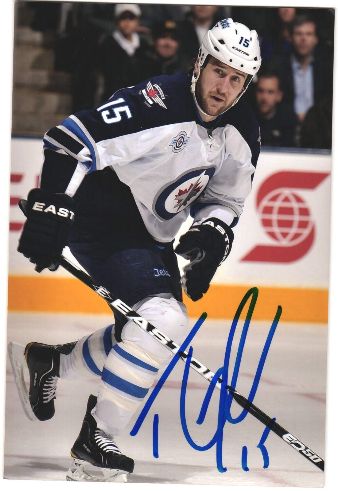 Tanner Glass Autographed 4x6 Color Photo Winnipeg Jets #15 White A | eBay