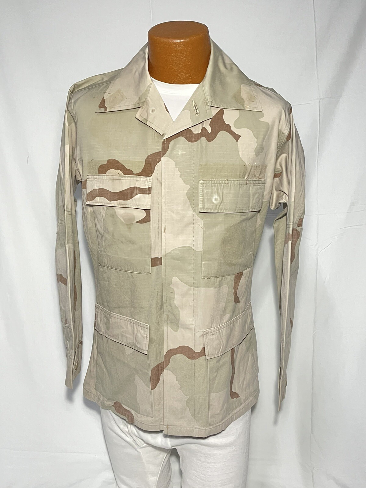 VGC US MILITARY MEN'S L-LONG DCU WARM WEATHER COAT SHIRT TOP DESERT ...