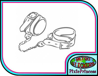 Bondage Handcuffs Shackles BDSM D Vinyl Sticker Wall Slave Car Truck ...