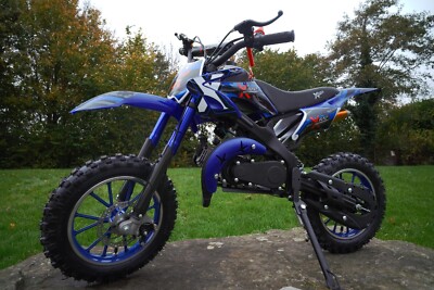 Dirt Bike BLUE Mini Motorbike Motocross Champion Scrambler Petrol Off ...