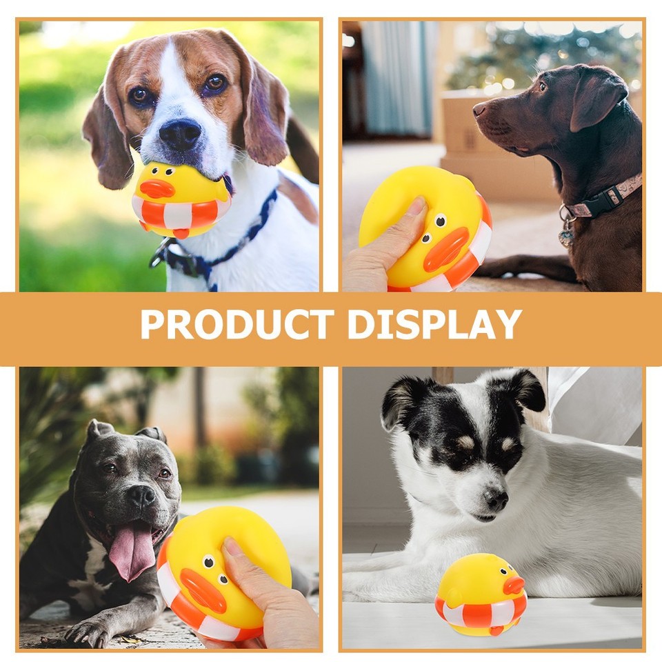 2pcs Squeaky Dog Toy Duck Shape Pet Biting Toy Interactive Puppy Dog ...