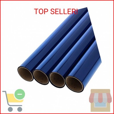 Juvale Navy Blue Cellophane Roll - 4-Pack, 17 In x 10 ft Each - Gift ...