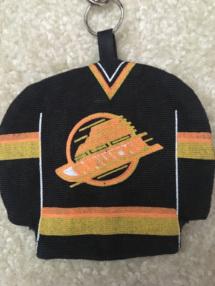 Vancouver Canucks Keychain Pouch Skate Logo Mini Jersey Early 90s Rare ...