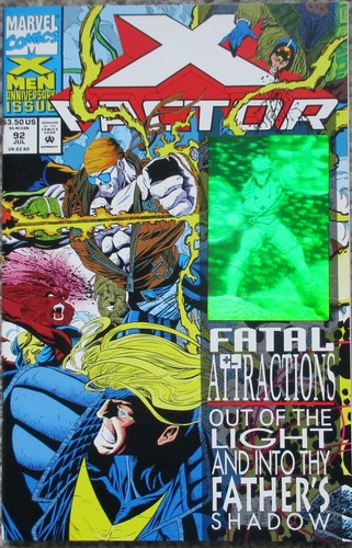 X-FACTOR # 92 (July 1993) Marvel Comics HOLOGRAM CARD COVER Joe Quasada ...