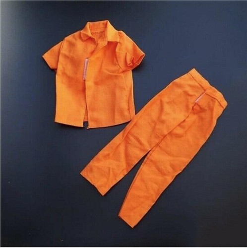 1/6 Orange Prison Uniform clothes for 12" figure Phicen hot toys ...