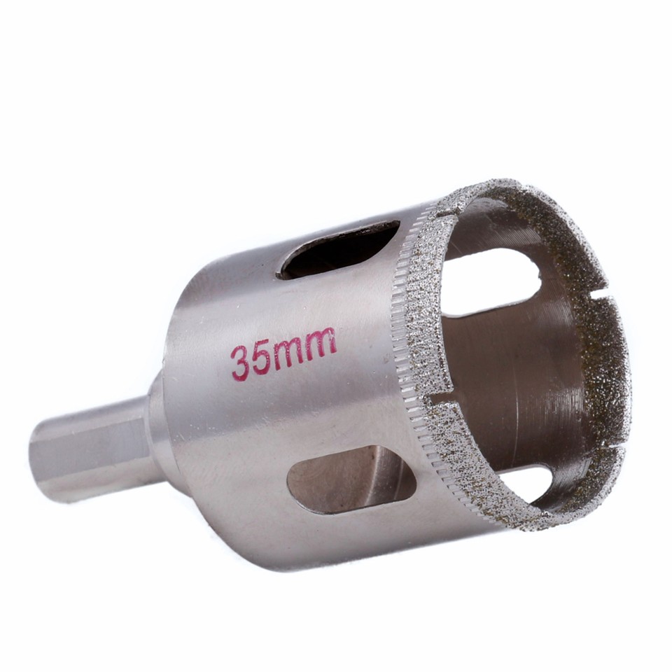 2Pcs 35 mm 1-3/8"inch Diamond Hole Saw Granite Drill Bit Coated Masonry ...