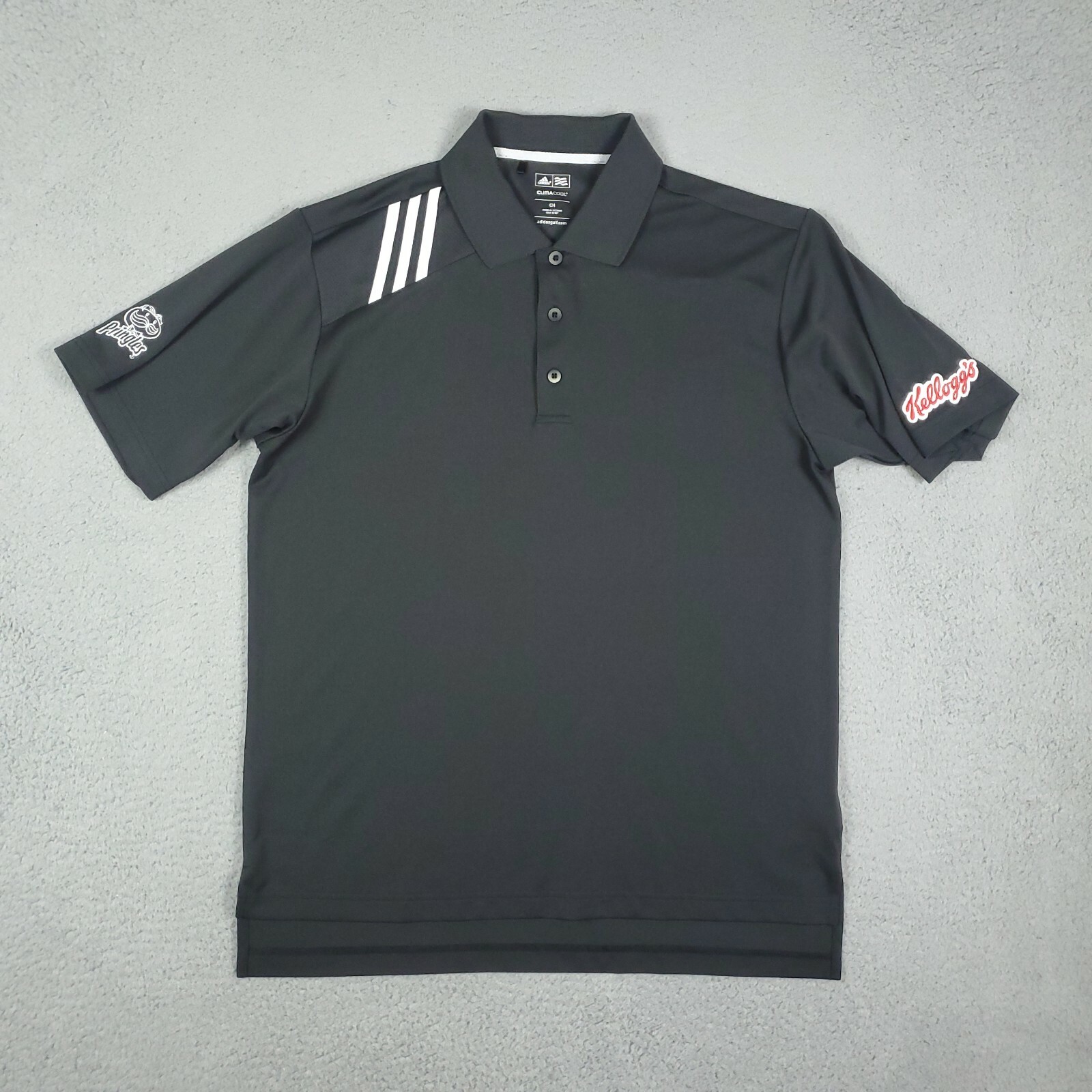 Adidas Polo Shirt Mens Small Gray Kelloggs Pringles C… - Gem