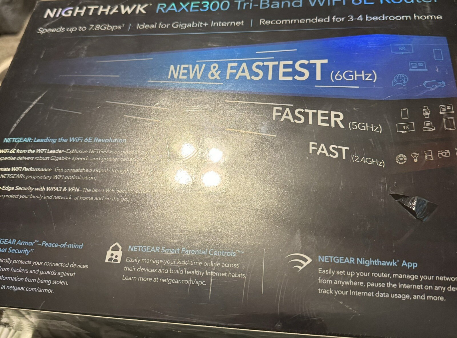 NETGEAR Nighthawk 300 Mbps 4 Port Wireless Router - RAXE300 for sale ...