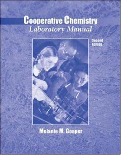 COOPERATIVE CHEMISTRY LABORATORY MANUAL By Melanie M Cooper 9780072483635| eBay