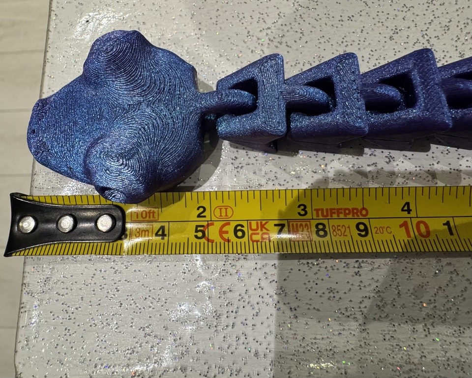 3D Purple Printed Extra Large 110 cm Long Python Snake Fidget Toy ...