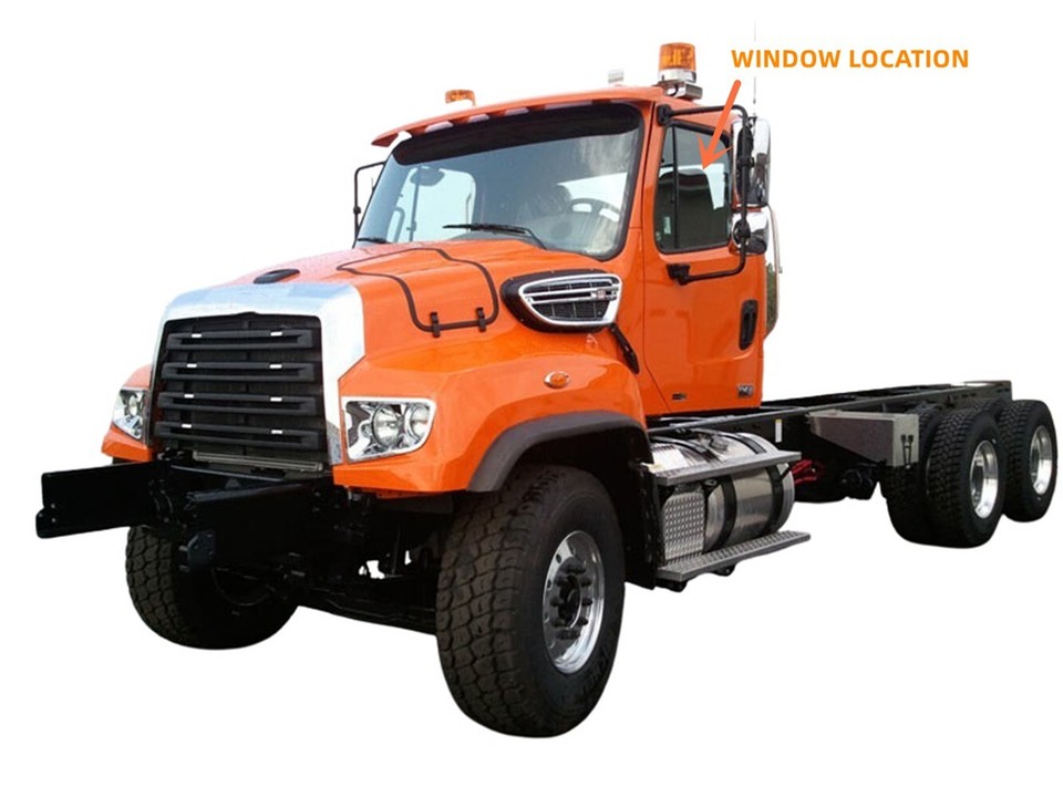 2013-2023 Freightliner 108SD 114SD Driver/Left Side Front Door Window ...