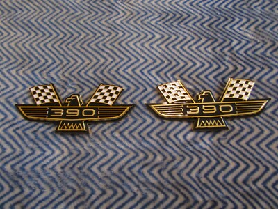 FORD GALAXIE THUNDERBIRD MUSTANG FAIRLANE EAGLE BIRD 390 EMBLEMS SET ...