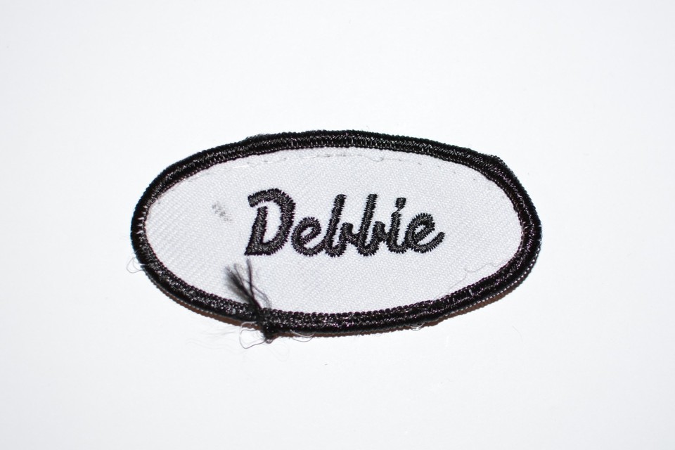 Employee Embroidered Worker Name Tag Sewn Patch for Uniform Work Shirt ...