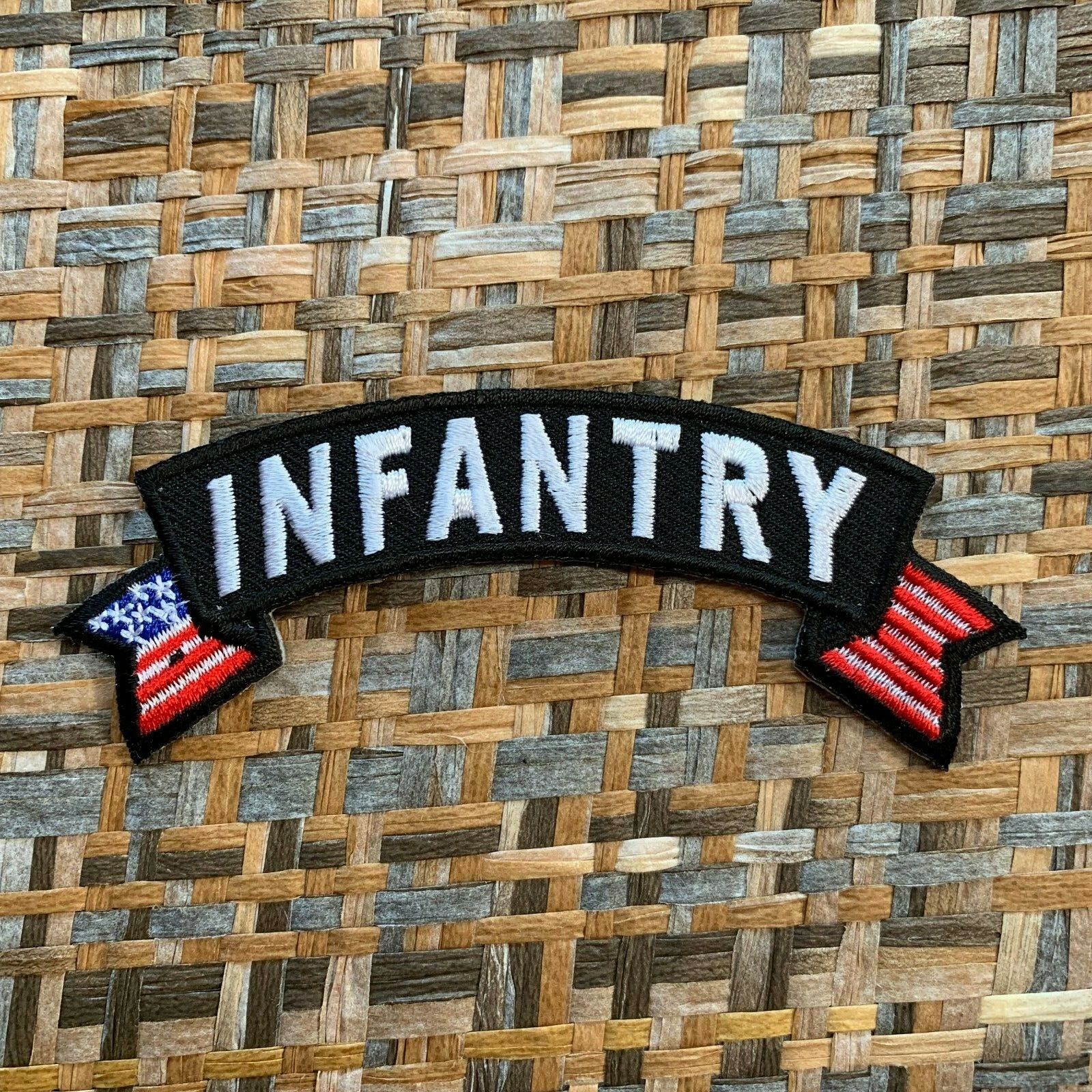 INFANTRY Small American Flag Rocker Patch | eBay