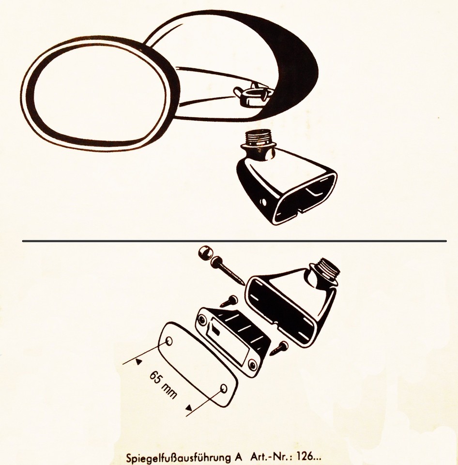 Universal Exterior Retro Bullet Black Door Wing Side Mirrors Vintage ...