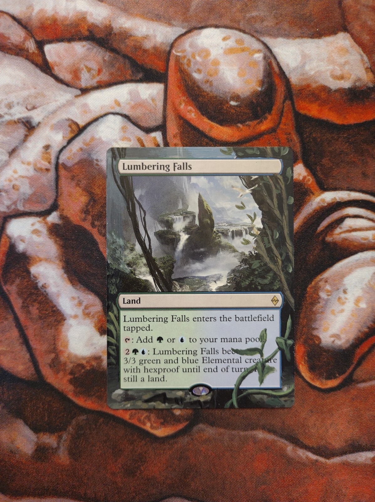 Magic the Gathering Lumbering Falls #1 Hand Painted Unique Custom MTG ...