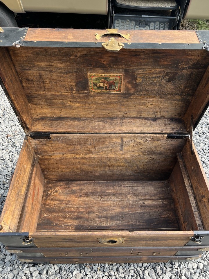 Antique Trunk Chest Refinished/Free Shipping | eBay