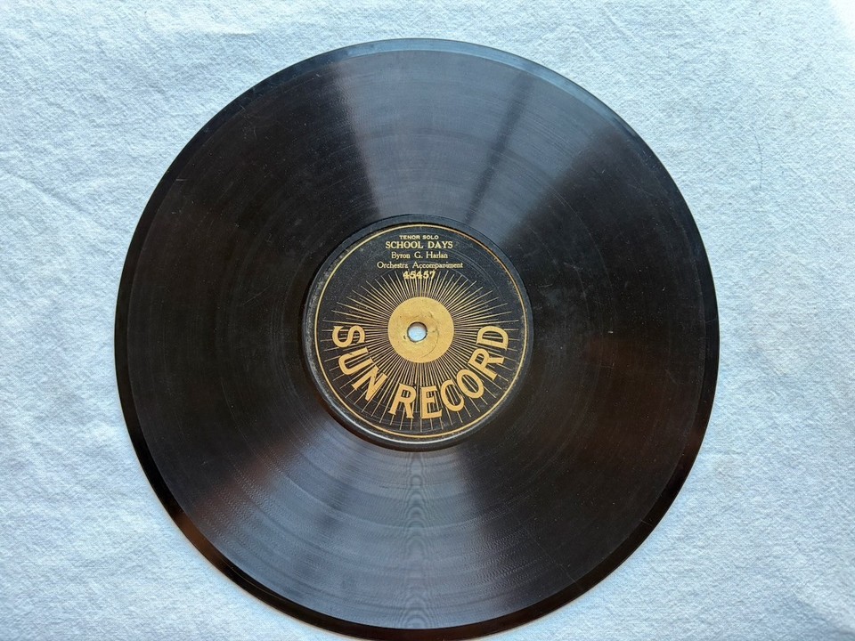 Early 1900's Rare label Sun One sided 78rpm Record, "School Days" | eBay
