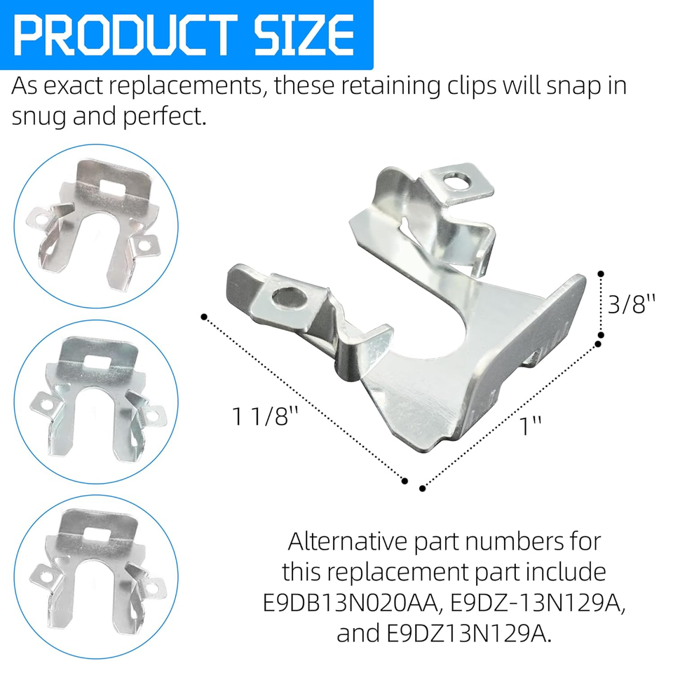(6-Pack) Exact Replacement Pivot Headlight Retaining Clips Compatible ...