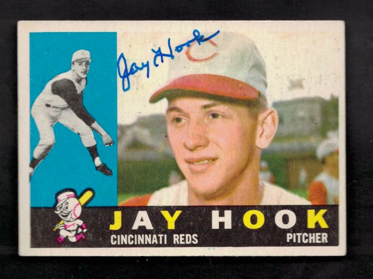 1960 Topps Jay Hook Card #187 Autograph Signed Reds | eBay