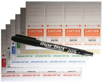 Official Professional Tradesman Appliance Test Tags Numbered & Coloured ...
