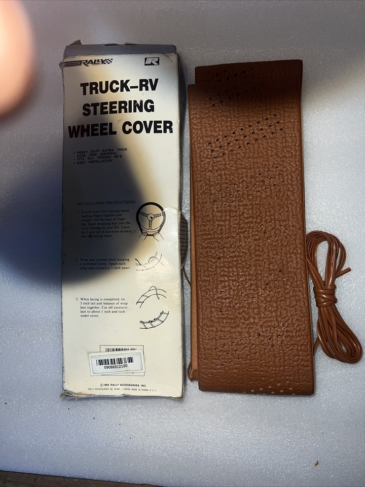 1985 Vintage Tan Rally Truck RV Steering Wheel Cover From 1985 Lace On ...