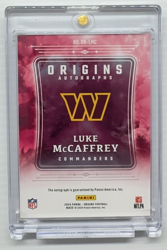 2024 Origins Luke Mccaffrey Gold Ink Rookie Autograph Auto #10/25 ...