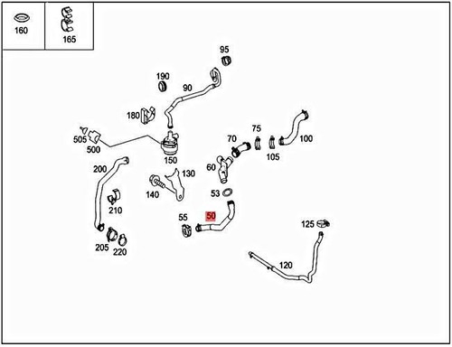 Genuine MERCEDES W164 X164 GL-CLASS X164 M-CLASS W164 Hose 1645002375 ...