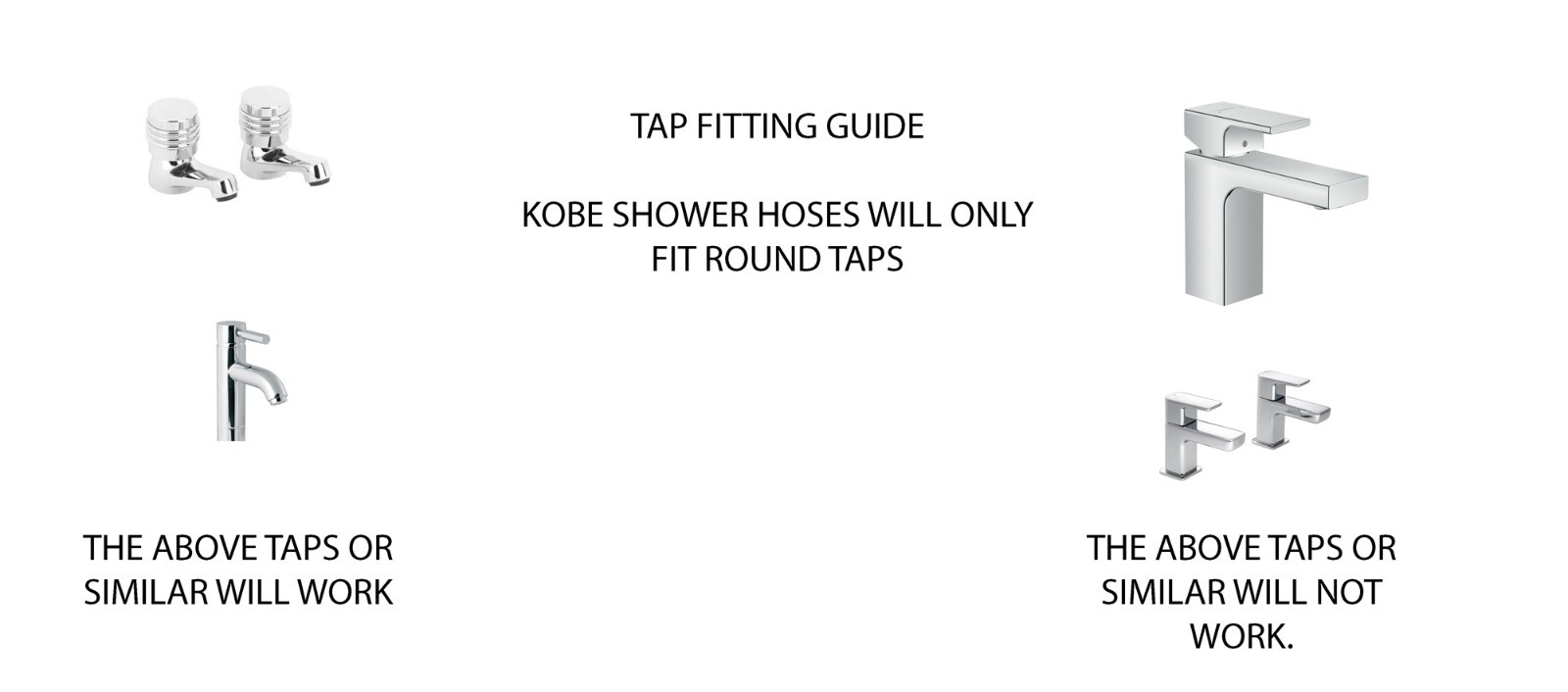 Shower Attachment for Taps Spray Hose Single Double Bath Pipe Sink Head ...
