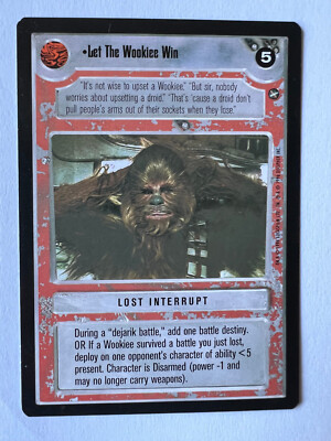 Let The Wookiee Win A New Hope Limited BB Star Wars CCG SWCCG NM/LP | eBay