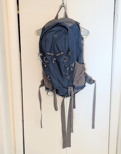 REI Lookout 40 Hiking Backpack Blue Gray Padded Trail Outdoors | eBay